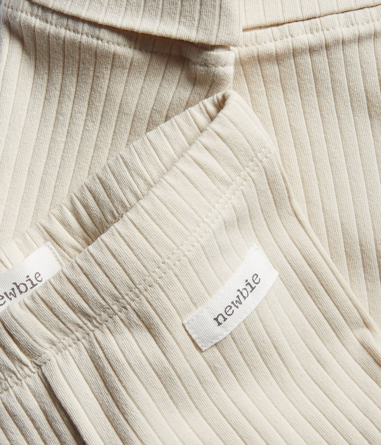 Baby beige basic ribbed leggings – Newbie