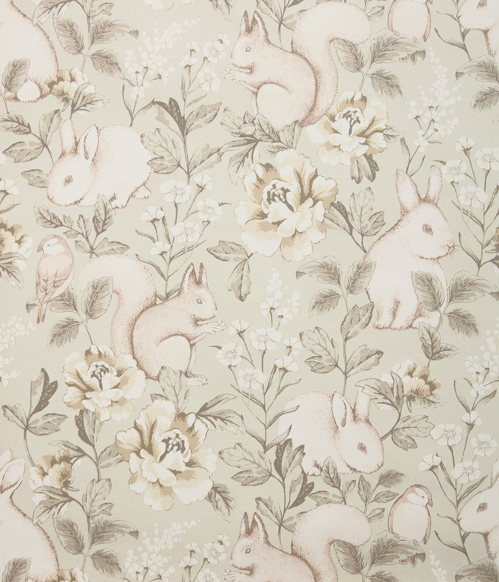 Magic Forest beige animal wallpaper – Newbie