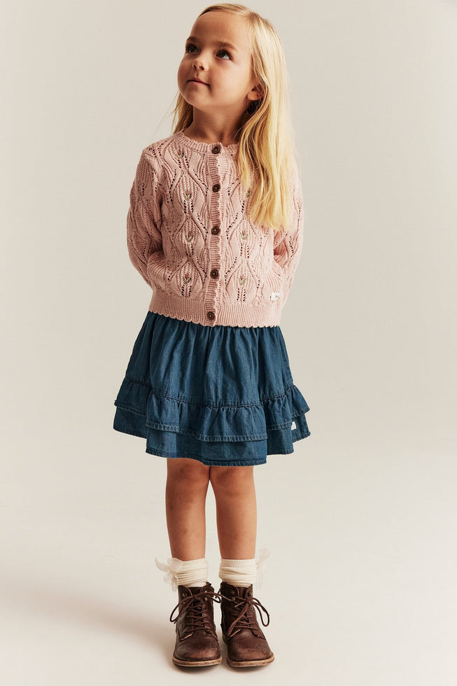 Baby & kids' blue denim skirt with frills – Newbie