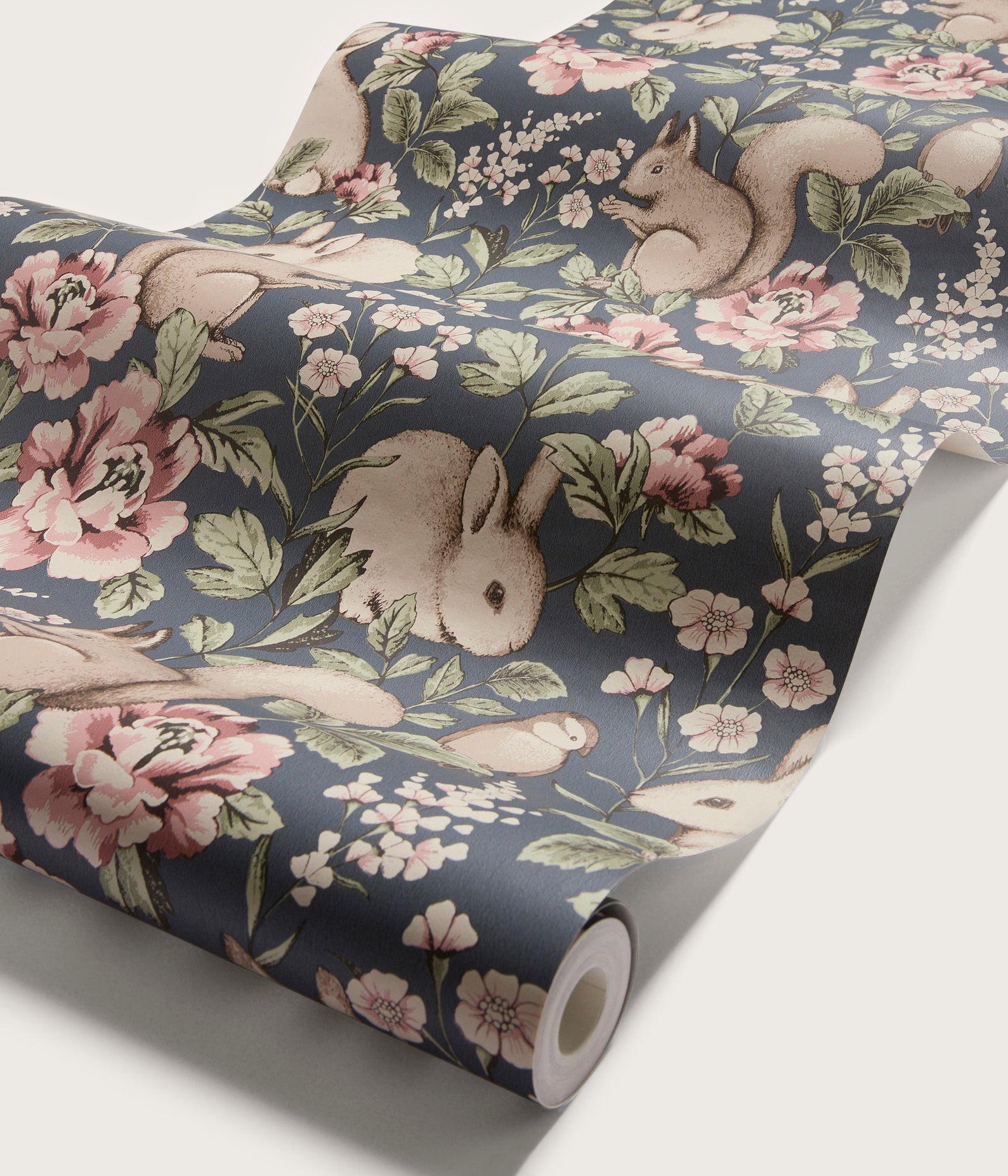 Magic Forest dark blue animal wallpaper – Newbie
