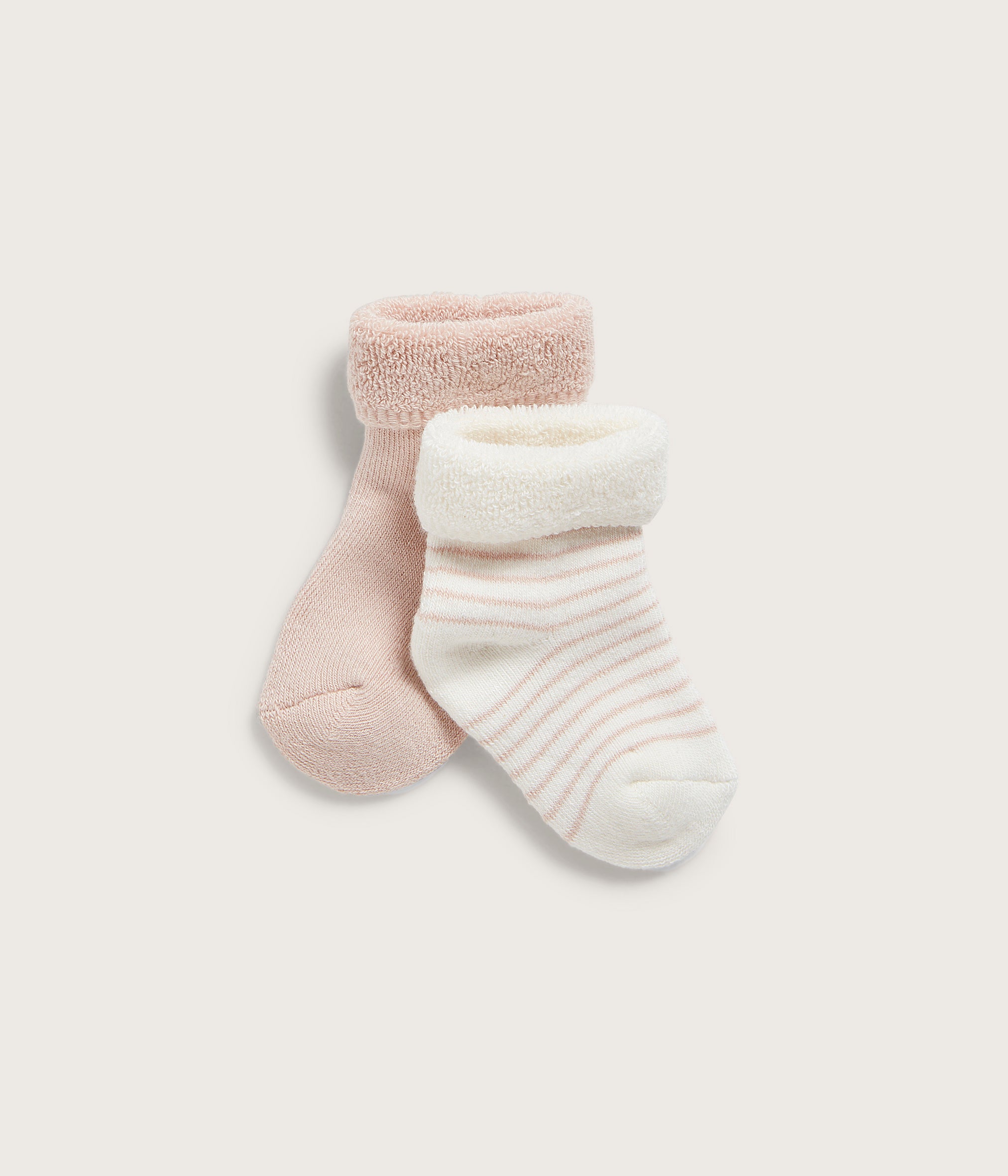 Baby pink/white socks 2pk – Newbie