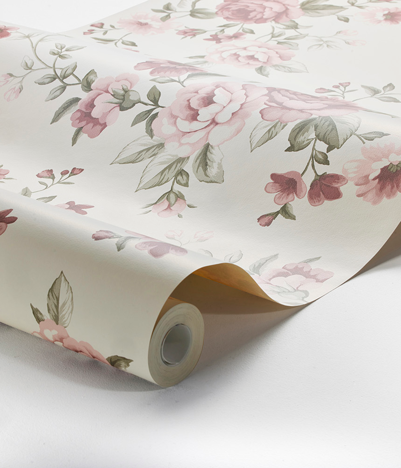 Nomi white floral wallpaper – Newbie